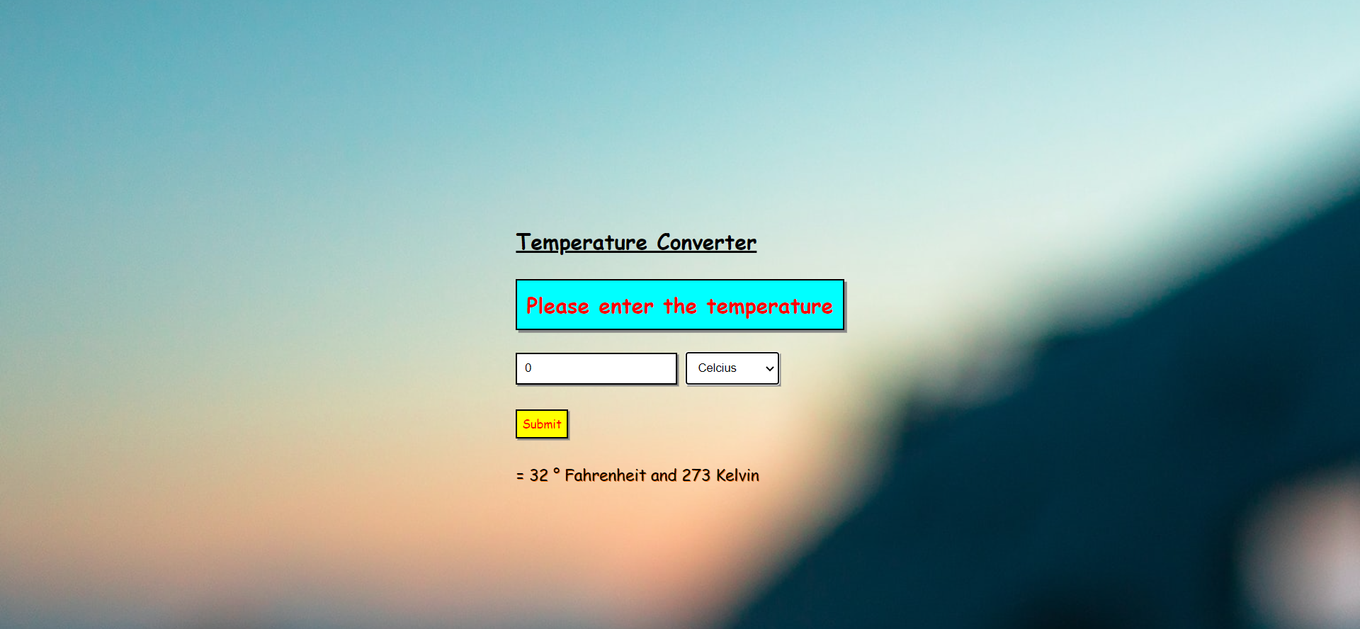 GitHub - amanj18/Temperature-Calculator