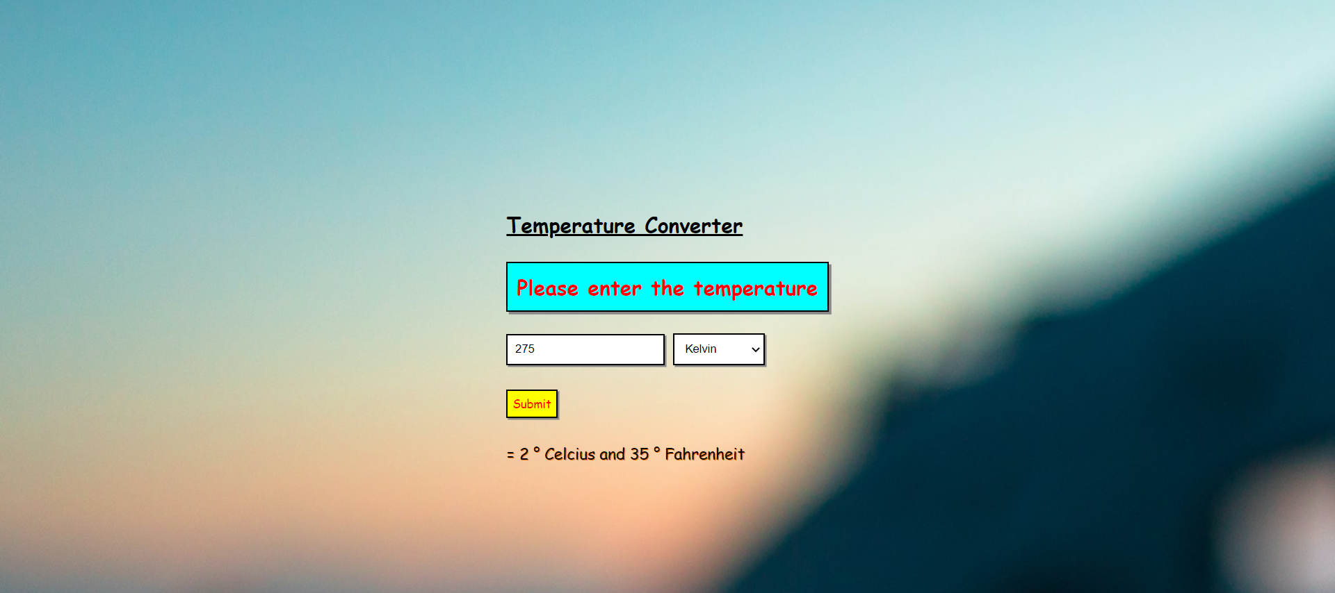 GitHub - amanj18/Temperature-Calculator