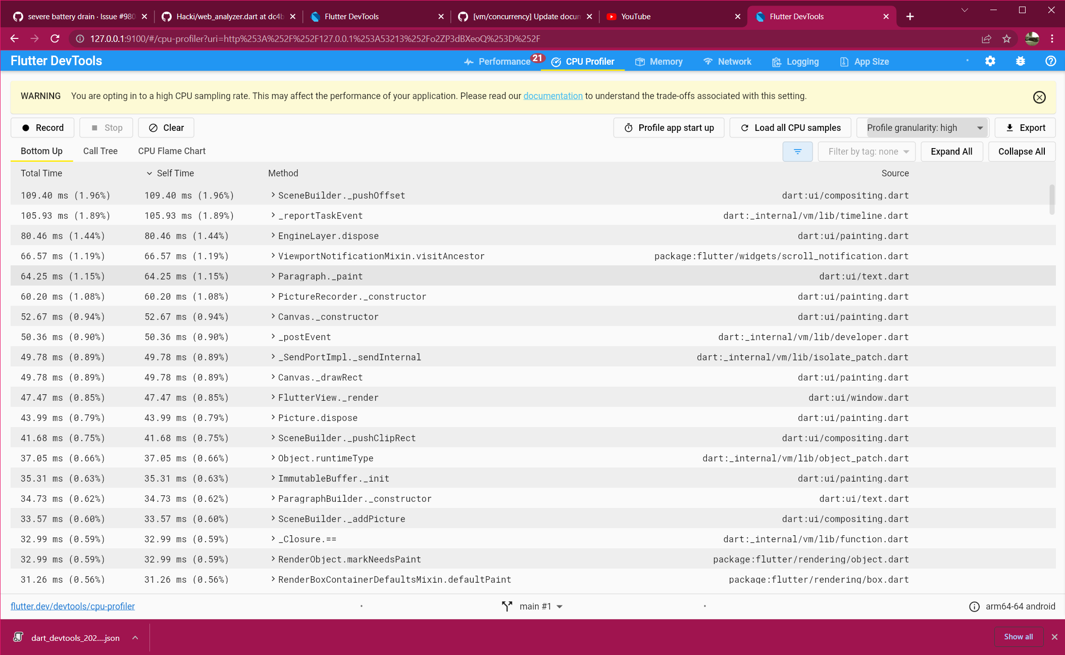 severe battery drain · Issue #98081 · flutter/flutter · GitHub