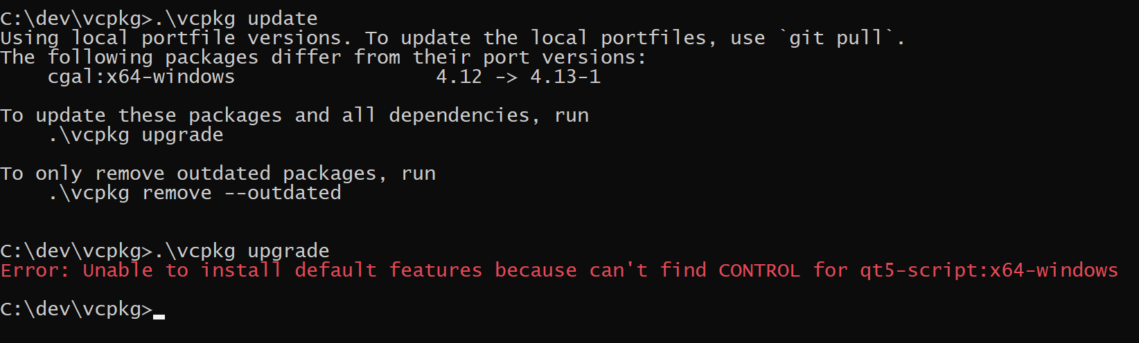 cgal 4.13 won't install · Issue #4434 · microsoft/vcpkg · GitHub