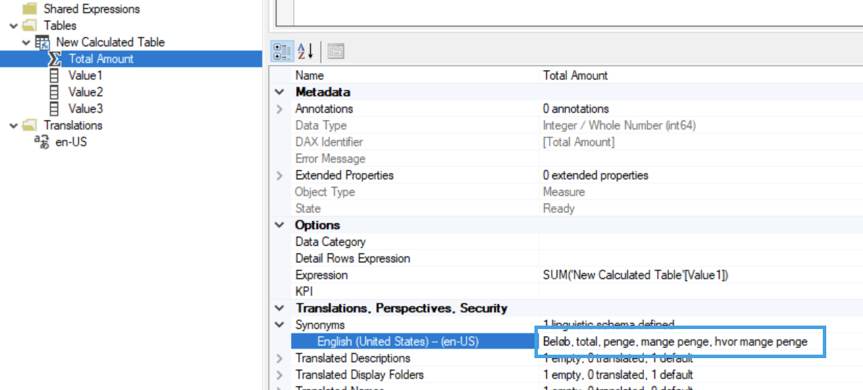 Edit / add synonyms to model · Issue #257 · TabularEditor/TabularEditor · GitHub