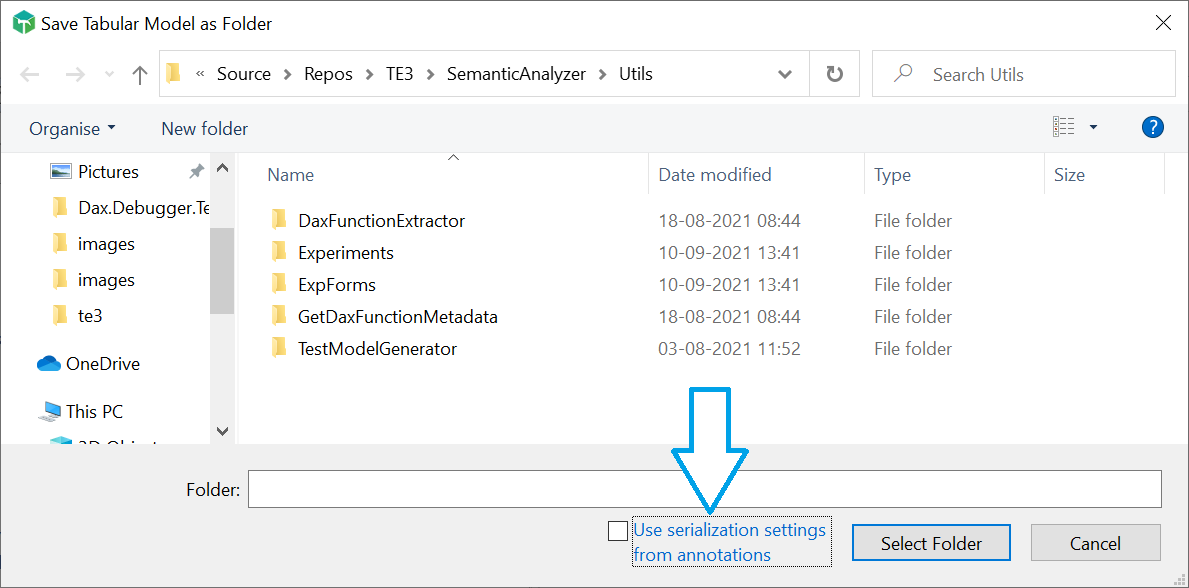 Save to Folder only outputs Database.json · Issue #221 · TabularEditor/TabularEditor3 · GitHub