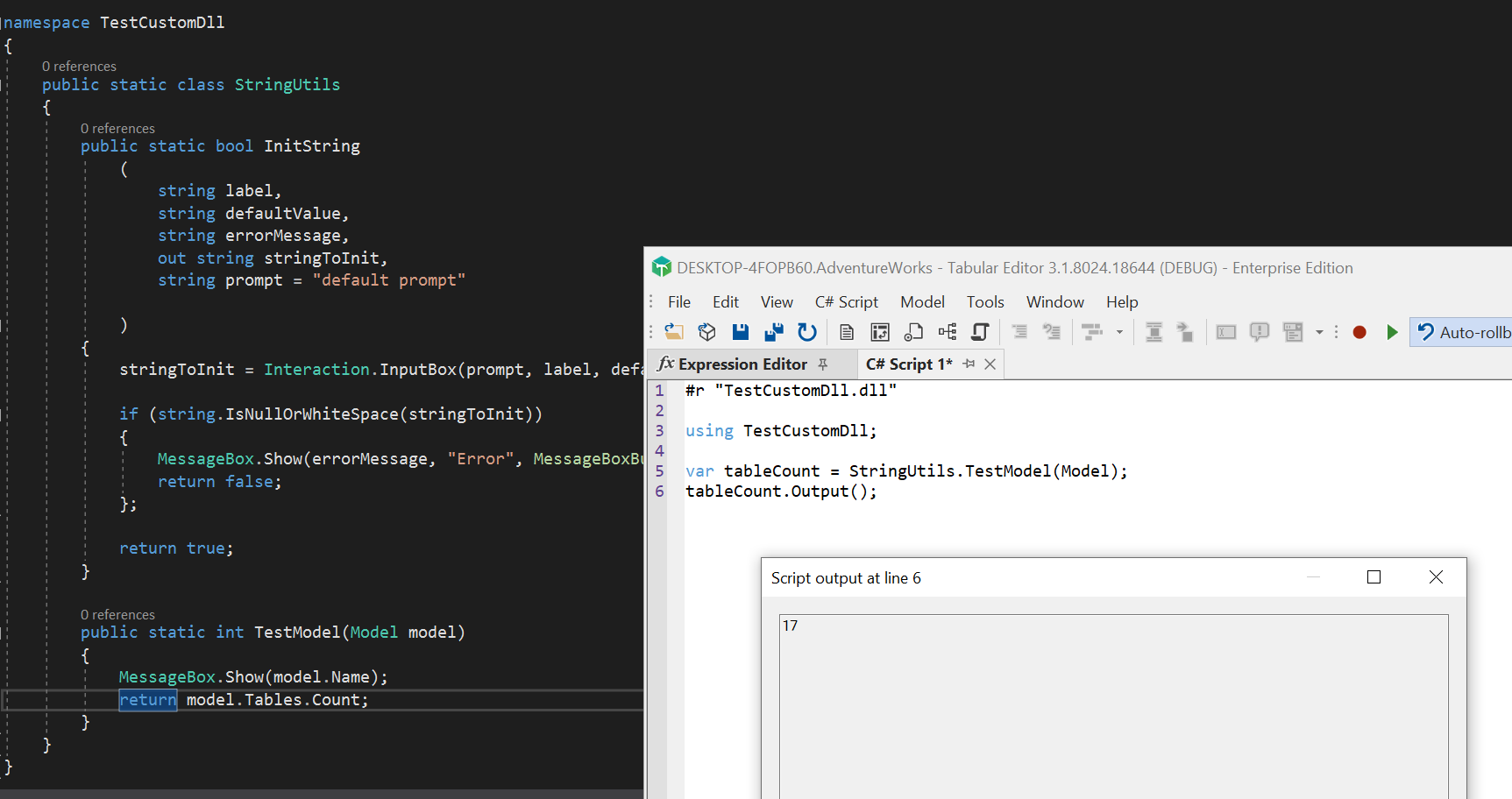Help needed: How to refer to the model from a class function in a custom dll · Issue #325 ...