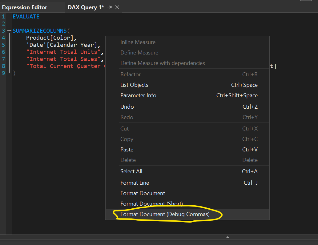 New Formatting Option - comma at beginning of line · TabularEditor TabularEditor3 · Discussion ...