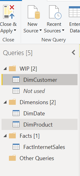 Added support for Query Groups (aka. Power Query "folders") on partitions and named expressions ...