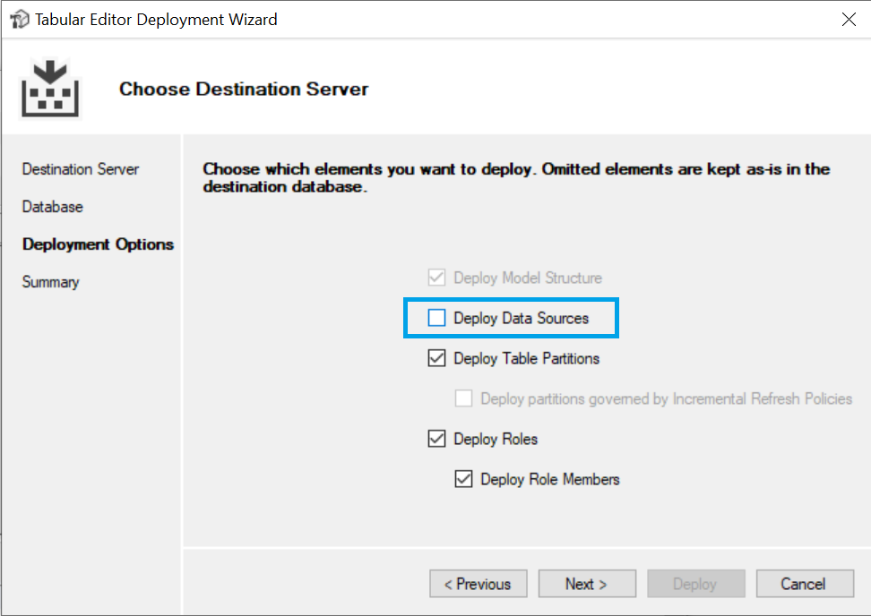 Dropping Credentials when deploying even on Legacy sources · Issue #1100 · TabularEditor ...
