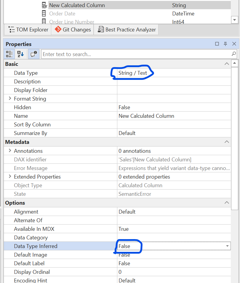 [Issue] the column xxx resulted in a variant data type! · Issue #942 · TabularEditor ...