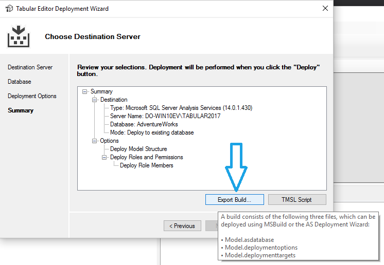 Model.asdatabase file for deployment wizard · Issue #102 · TabularEditor/TabularEditor · GitHub