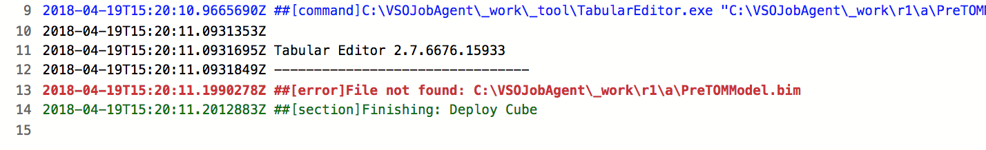 Build hangs on VSTS managed build agents · Issue #154 · TabularEditor ...