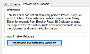 Unable to import data tables with M query schema · Issue #206 · TabularEditor/TabularEditor · GitHub