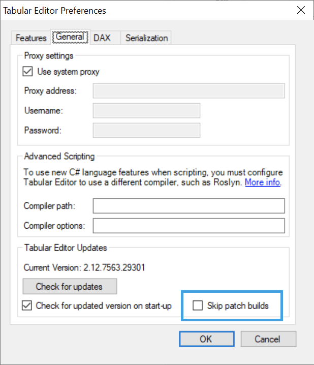 Skip minor revisions when checking for updated version on startup · Issue #608 · TabularEditor ...