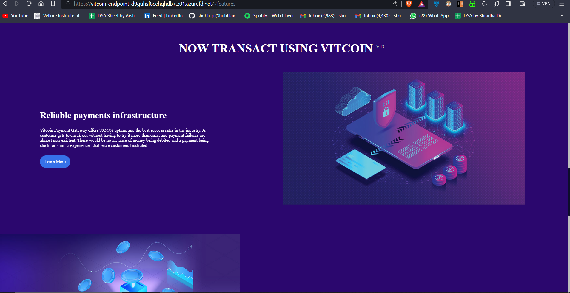 GitHub - shubh-p/VITCOIN: Vitcoin addresses the inefficiencies, lack of transparency, and ...