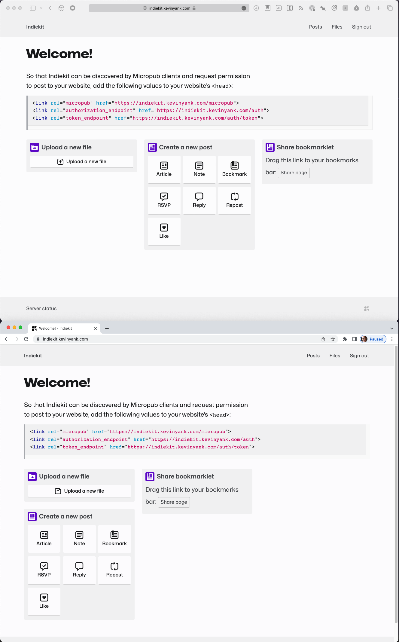 Dashboard layout issue in Chrome · Issue #566 · getindiekit/indiekit · GitHub