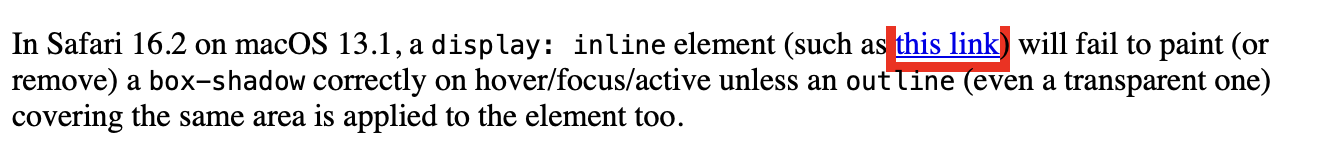 Ring styles don't render correctly on links due to Safari bug · tailwindlabs tailwindcss ...