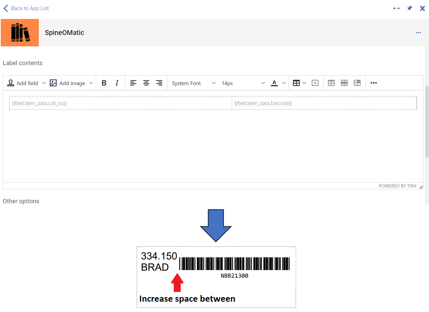Question: How to increase space between Alma fields that exist within a table · Issue #65 ...