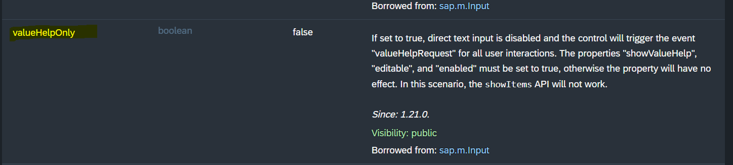 MultiInput : Can we have a property valueHelpOnly like in ui5 library · Issue #5245 · SAP/ui5 ...