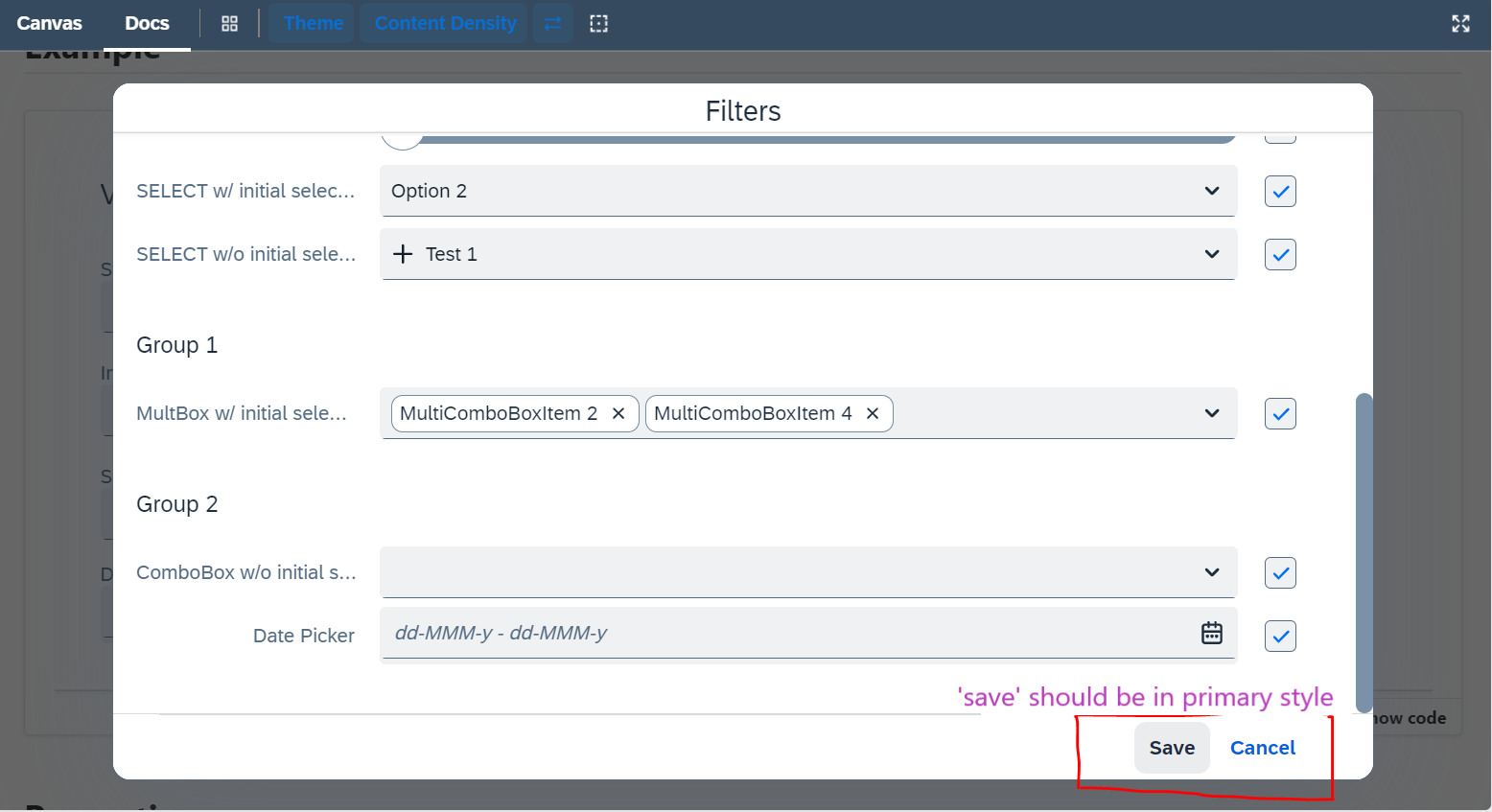 FilterBar : In sap_horizan them filters popup should have save in primary style · Issue #2968 ...