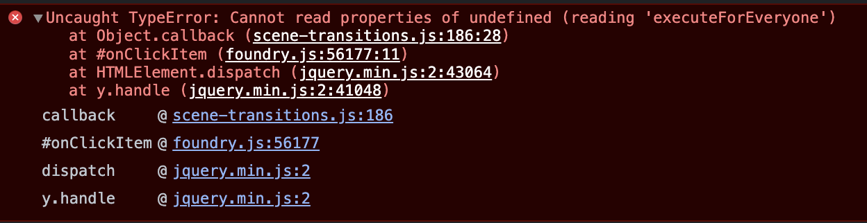 Transitions not working in v10 · Issue #17 · p4535992/foundryvtt-scene-transitions · GitHub