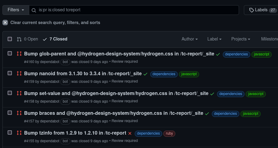 🛠️ Set Dependabot to ignore `tc-report` · Issue #4165 · GCTC-NTGC/gc-digital-talent · GitHub