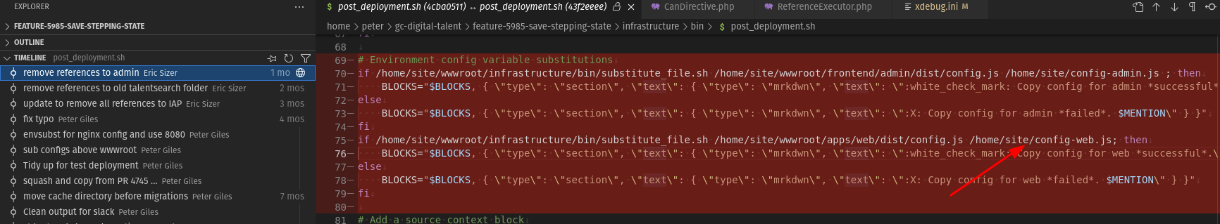 Fix web config deploy in the writable home root · Issue #6095 · GCTC-NTGC/gc-digital-talent · GitHub