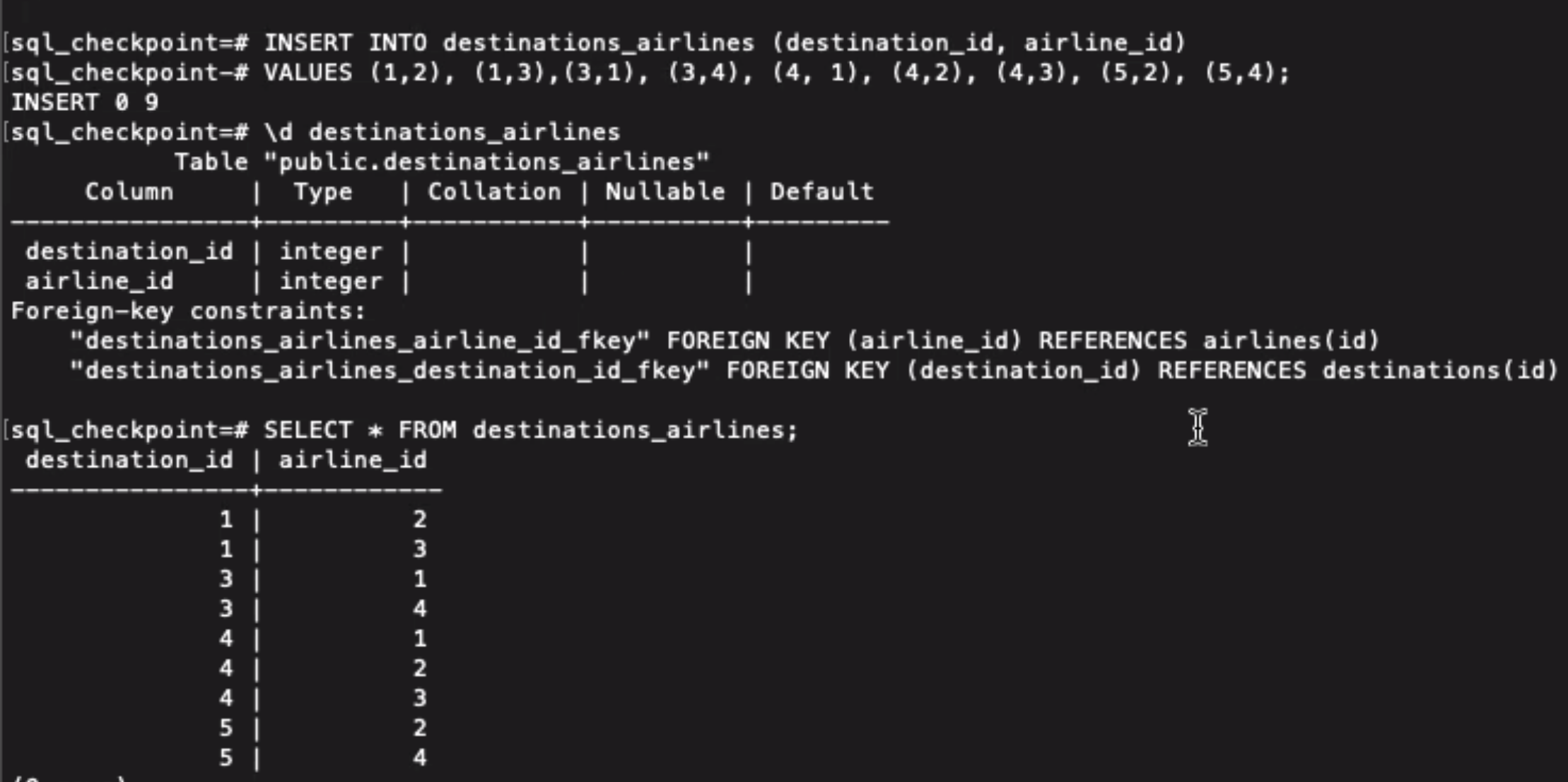 Github Lindsayfarias Sql Checkpoint