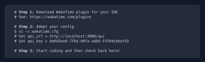 Make Setup Config instruction easier for new users · Issue #325 · muety/wakapi · GitHub