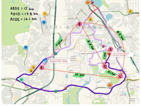GitHub - Nursyazaa/Route-planning-algorithm: Find the shortest route ...