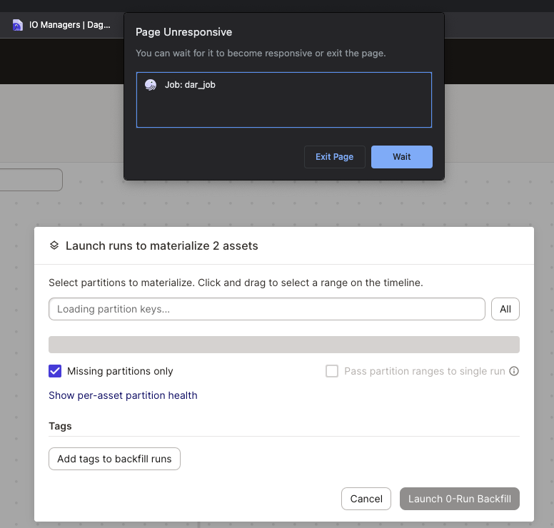 Dagster Crash If You Have To Many Partitions Configured · Issue 12441 · Dagster Io Dagster · Github
