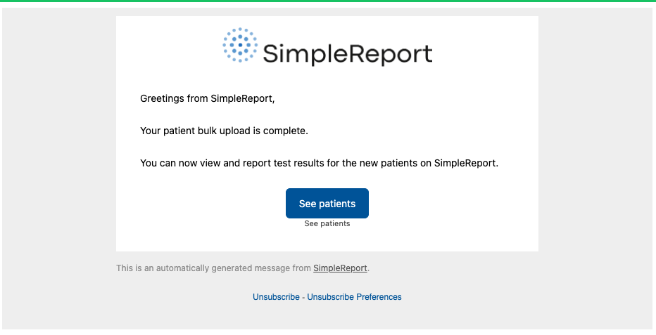 Email users once bulk upload is complete · Issue #4440 · CDCgov/prime-simplereport · GitHub