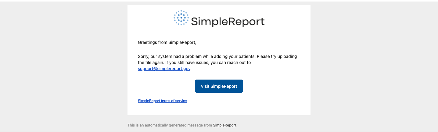 Email users once bulk upload is complete · Issue #4440 · CDCgov/prime-simplereport · GitHub
