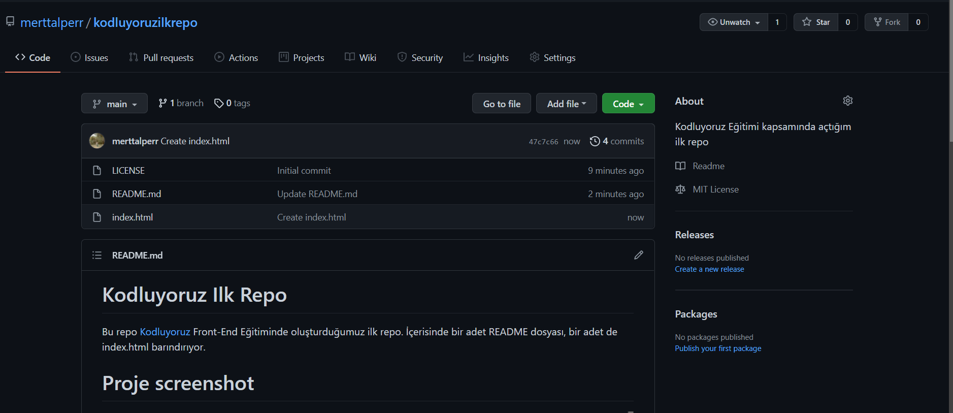 GitHub - merttalperr/kodluyoruzilkrepo: Kodluyoruz Eğitimi kapsamında ...