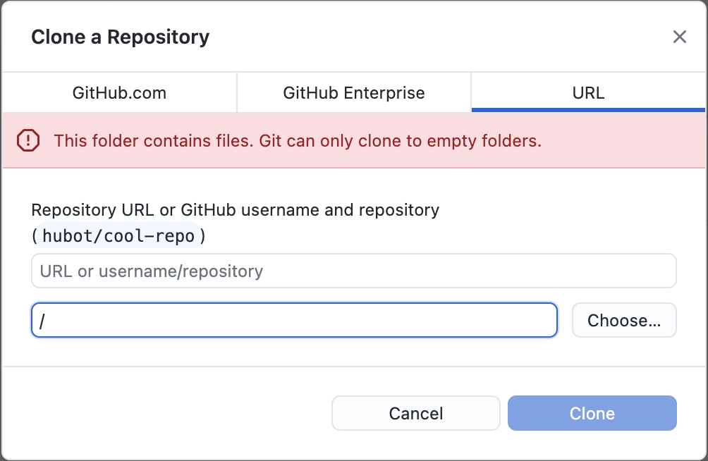 Clone Error - Seems we should have better clone path validation · Issue #13816 · desktop/desktop ...