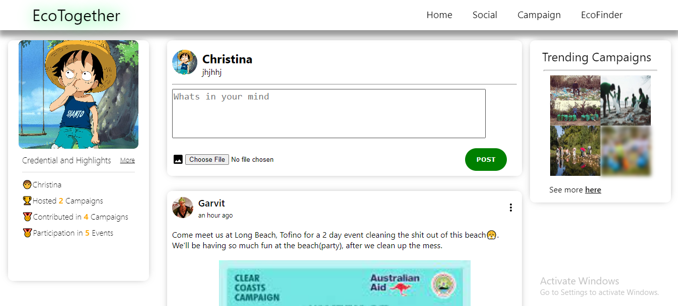 GitHub - iSundhararajan/EcoTogether: EcoGather is a web application through which people can ...