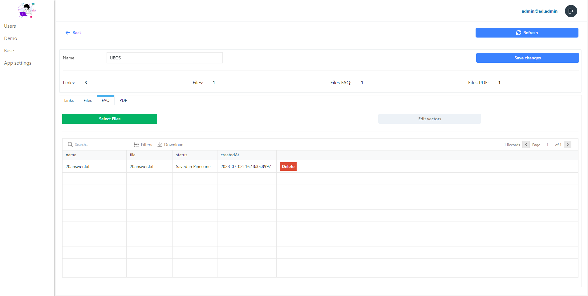 GitHub - UBOS-tech/ubos-template-pinecone-bot-UI