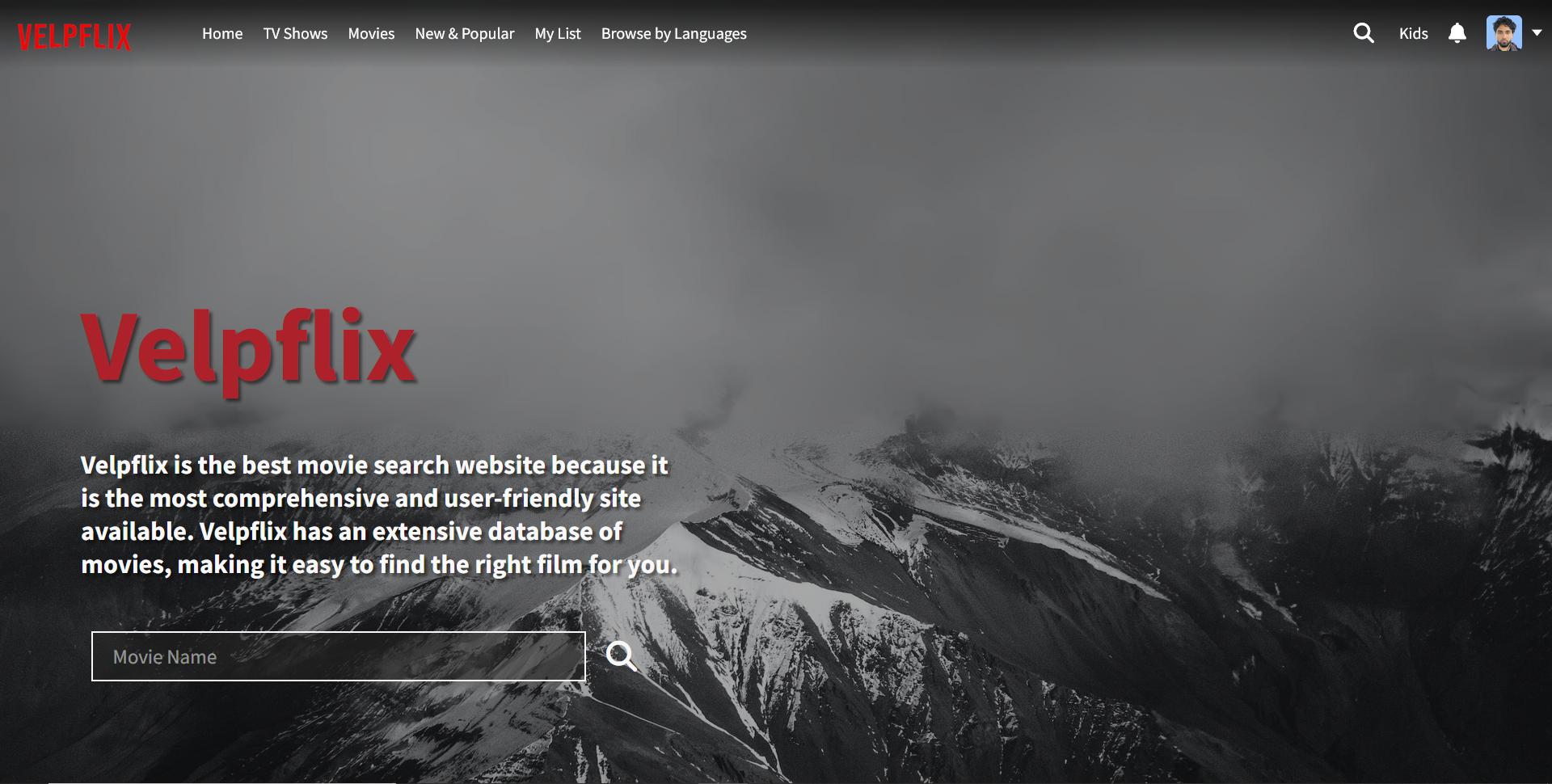 GitHub - VelpCode/Velpflix: Created a netflix clone using JavaScript, HTML & CSS