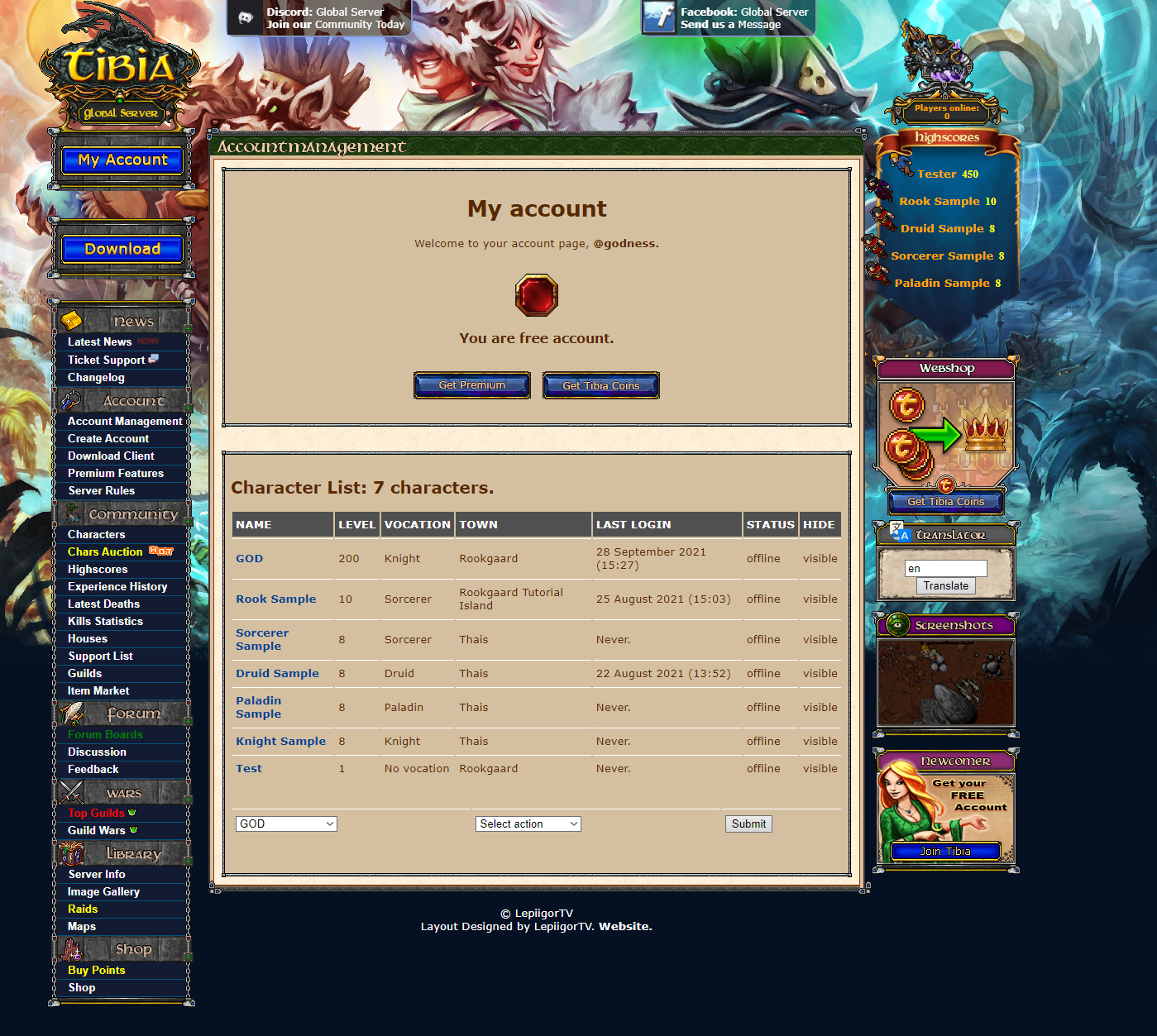 GitHub - dudantas/TibiaCOM-layout: TibiaCOM Layout for ZnoteAAC