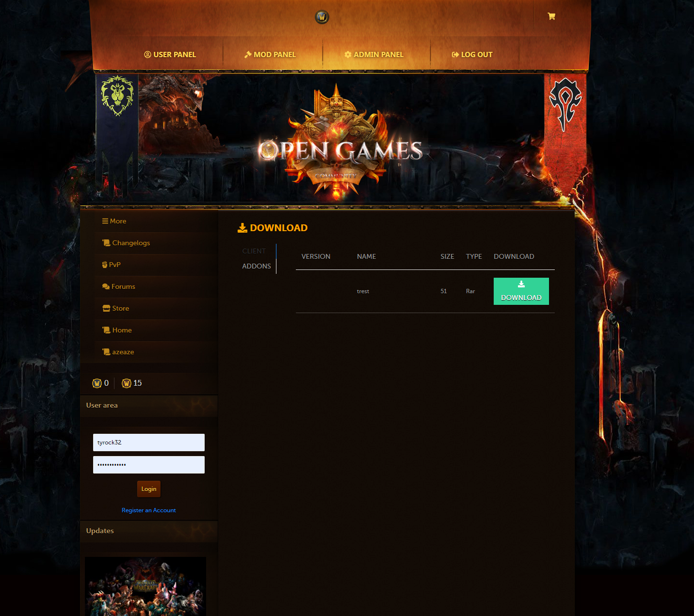 GitHub - Open-Games-Community/BlizzCMS-Formorgar-Mines: BlizzCMS Formorgar Mines