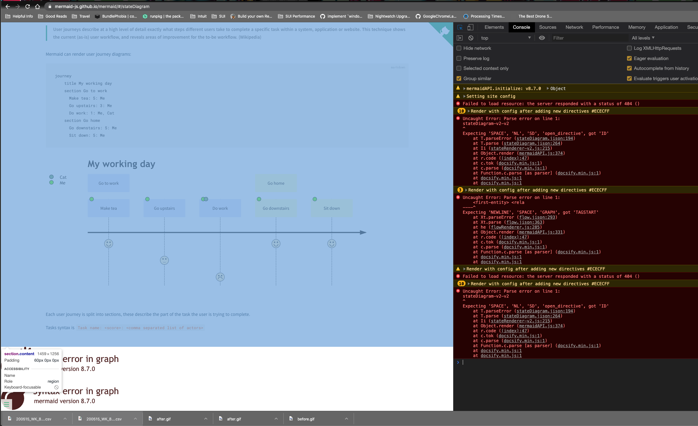 Mermaid Documentation Page Is Broken For The Statediagram Or