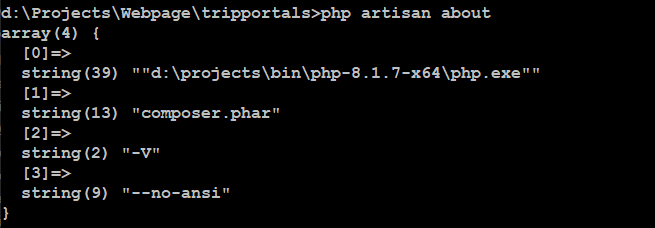 Artisan About No Composer Version Displayed When Using Composer Phar · Issue 43878 · Laravel