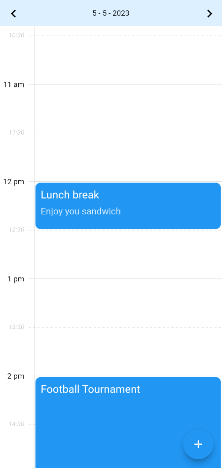 [feature] Add half hour support for the Day View timeline · Issue #223 · SimformSolutionsPvtLtd ...