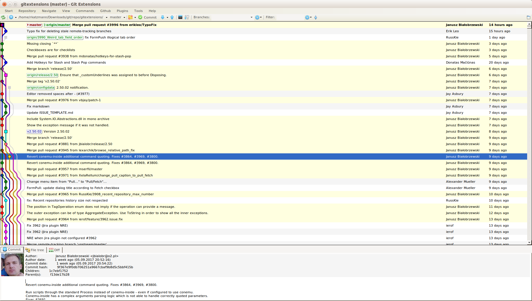 [Bug] Scrollbar missing on Commit Tab (below history) · Issue #3998 · gitextensions ...