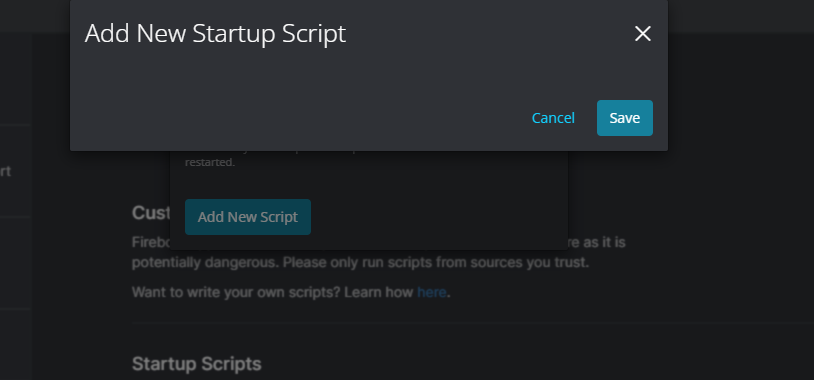 Bug Custom Scripts Dialog Is Bugged · Issue 1531 · Crowbartoolsfirebot · Github