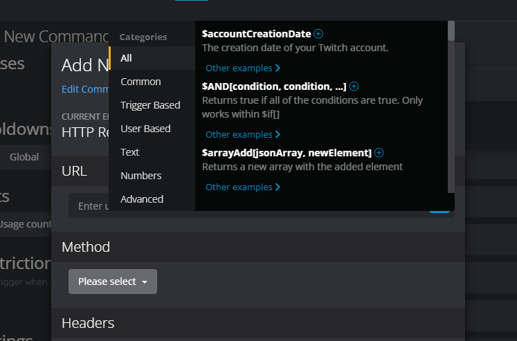 [Bug] $vars Menu on HTTP Request URL · Issue #1632 · crowbartools/Firebot · GitHub