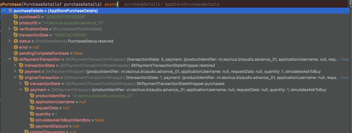 [in_app_purchase] Restore Purchase IOS , applicationUsername return null · Issue #109672 ...
