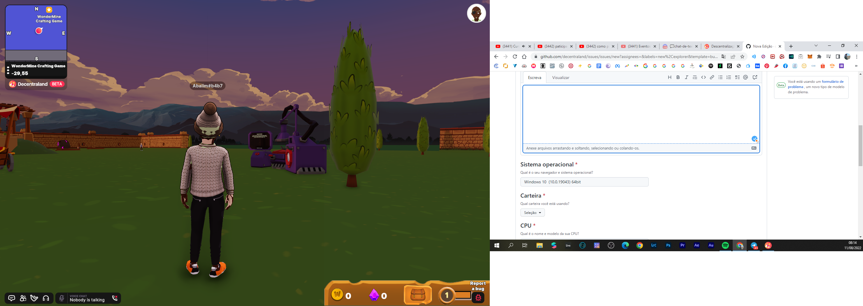 Level sumiu. · Issue #502 · decentraland/issues · GitHub