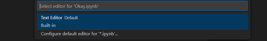 Unable to open .ipynb files in VSCode as notebooks · Issue #191312 · microsoft/vscode · GitHub