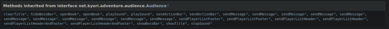 Methods inherited from Audience in Player class aren't detected · Issue #9549 · PaperMC/Paper ...