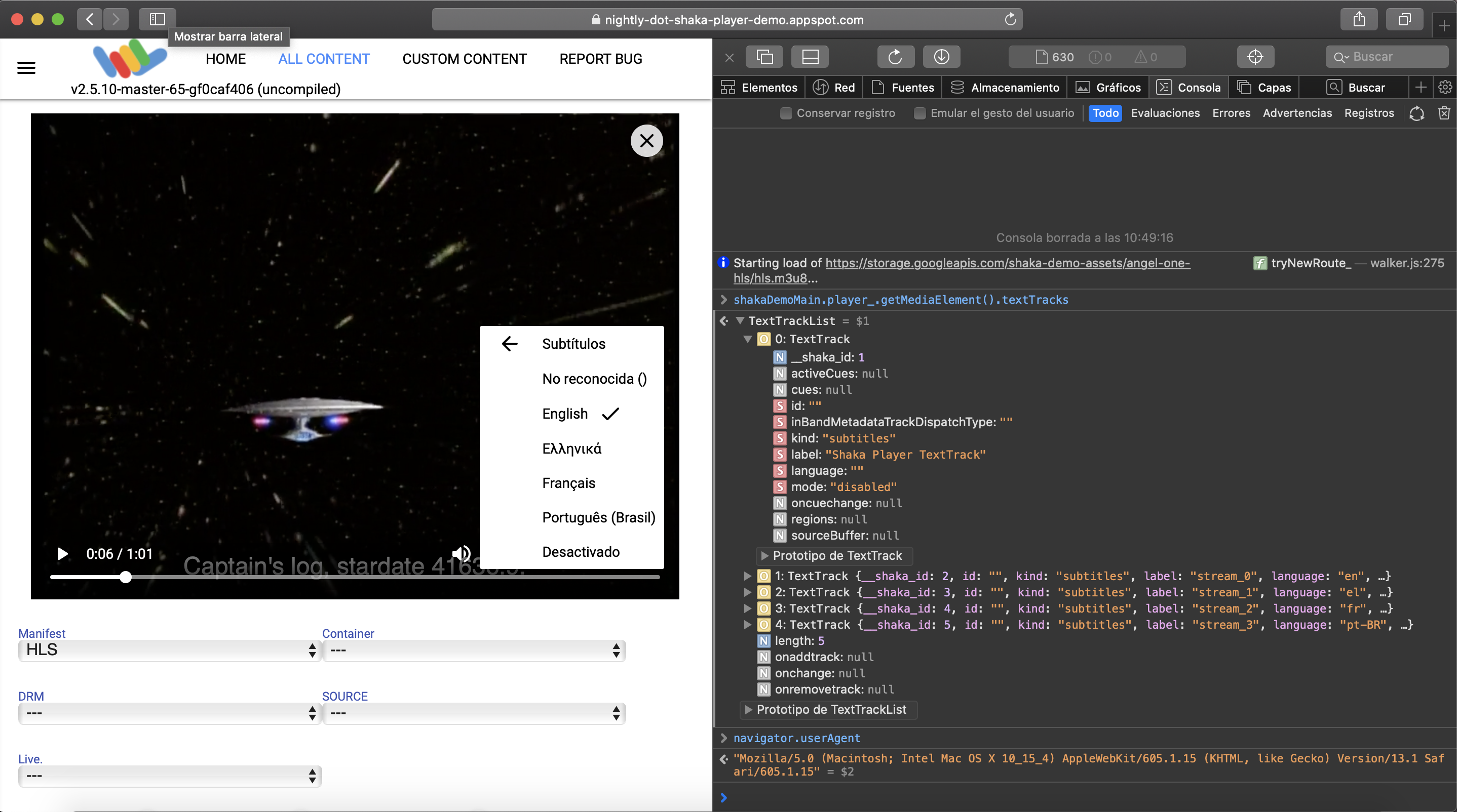 Spurious TextTrack in src mode · Issue #2516 · shaka-project/shaka-player · GitHub