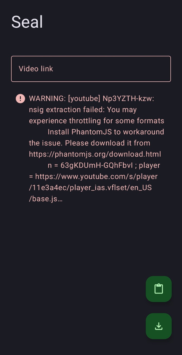 Not downloading · Issue #634 · JunkFood02/Seal · GitHub