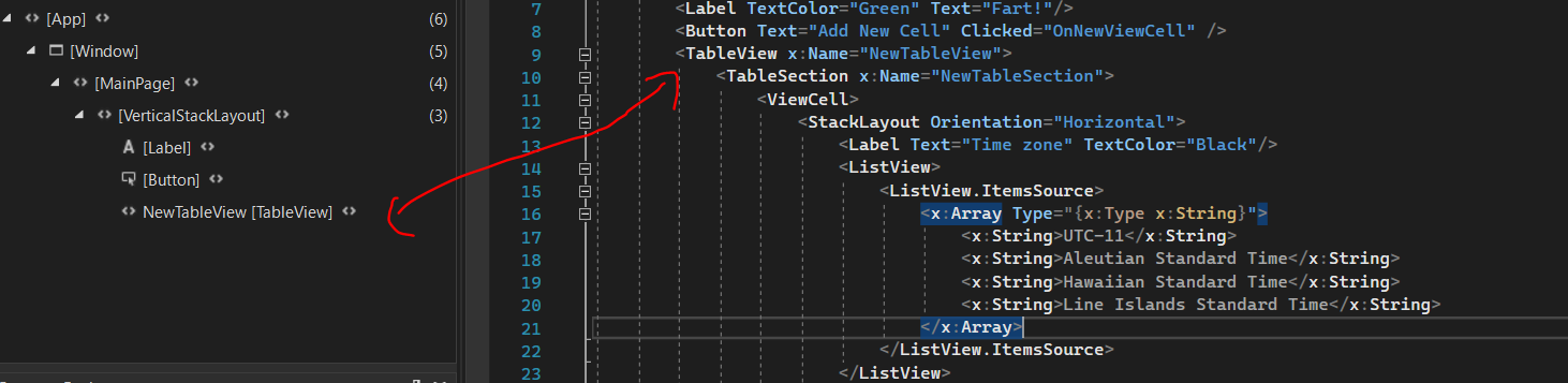 Bug Tableview And Its Underlying Elements Need To Implement